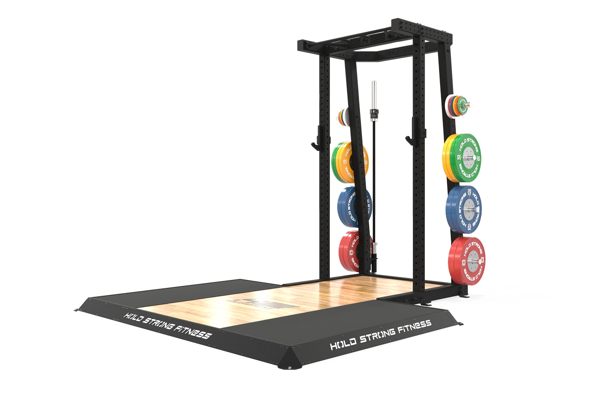 HOLD STRONG Fitness ELITE Half Rack inkl. Multigrip Pullup Bar und Band ...
